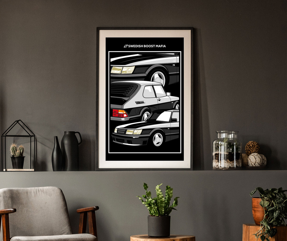 Saab 900 Poster – Swedish Boost Mafia