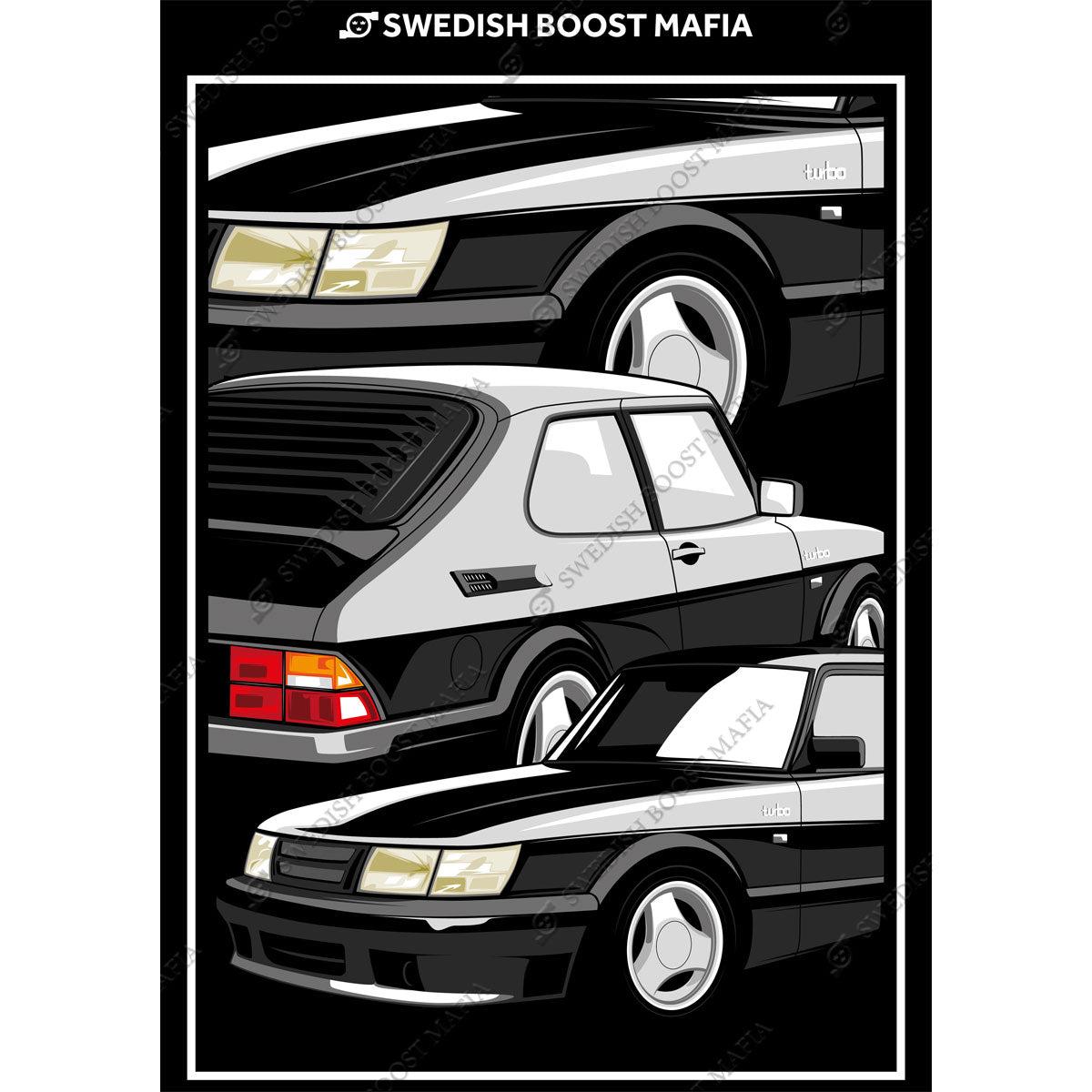 Saab 900 Poster – Swedish Boost Mafia
