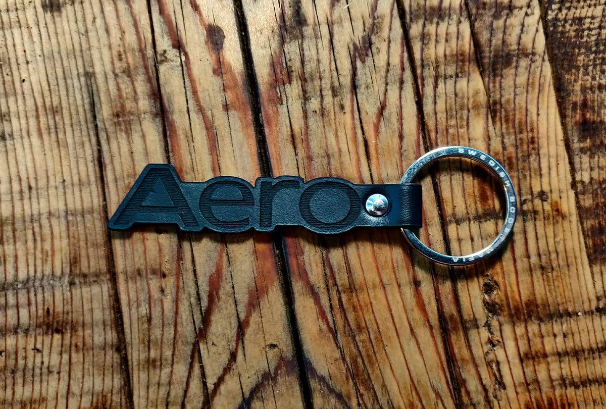 Saab Aero Leather Key Ring – Swedish Boost Mafia